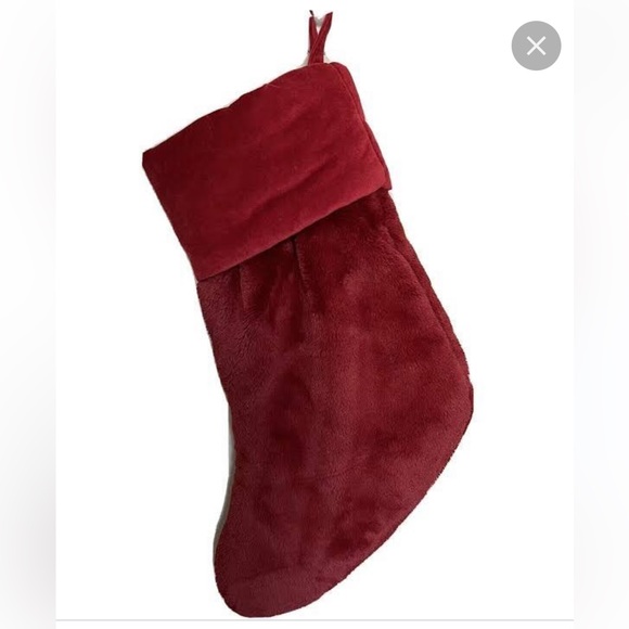 Pottery Barn | Holiday | Brand New Pottery Barn Red Plush Faux Fur And ...